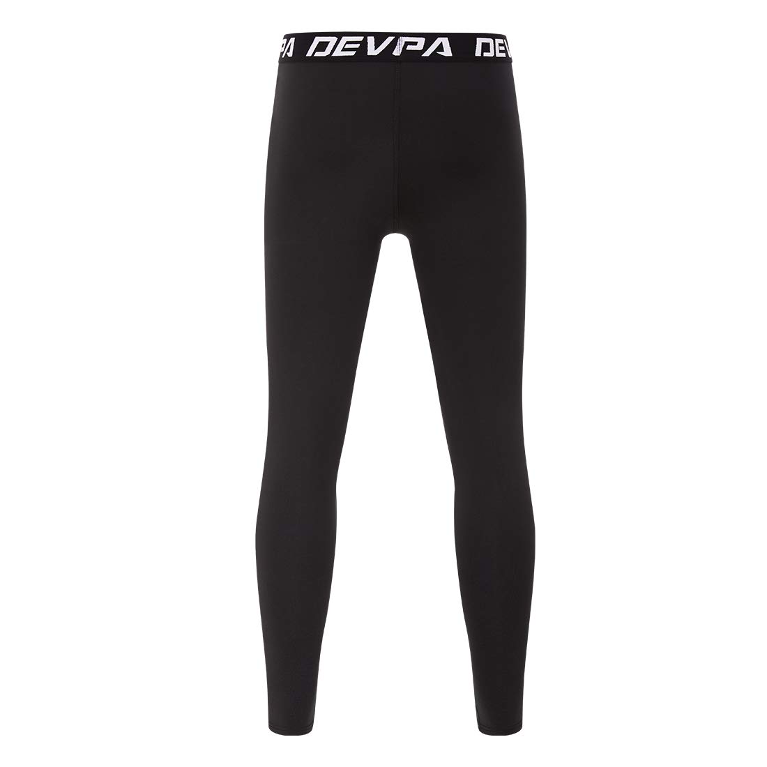 DEVOROPA Boys Leggings Quick Dry Youth Compression Pants Sports Tights Basketball Base Layer Black M