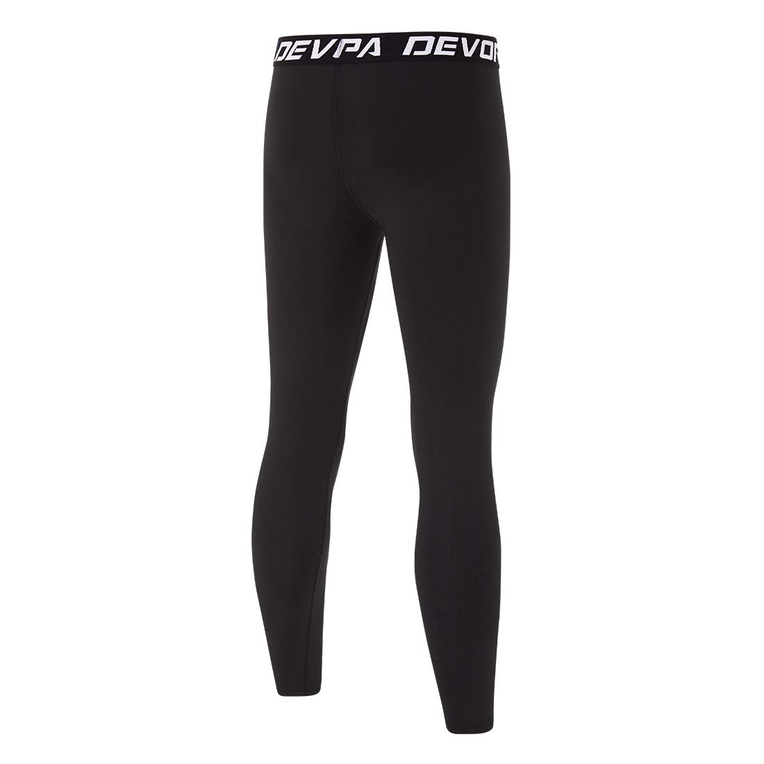 DEVOROPA Boys Leggings Quick Dry Youth Compression Pants Sports Tights Basketball Base Layer Black M