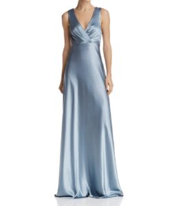 jill jill stuart bow-back satin gown glacier size 6