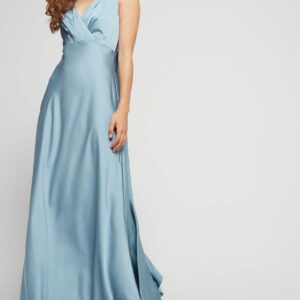 Jill Jill Stuart Bow-Back Satin Gown Glacier Size 6