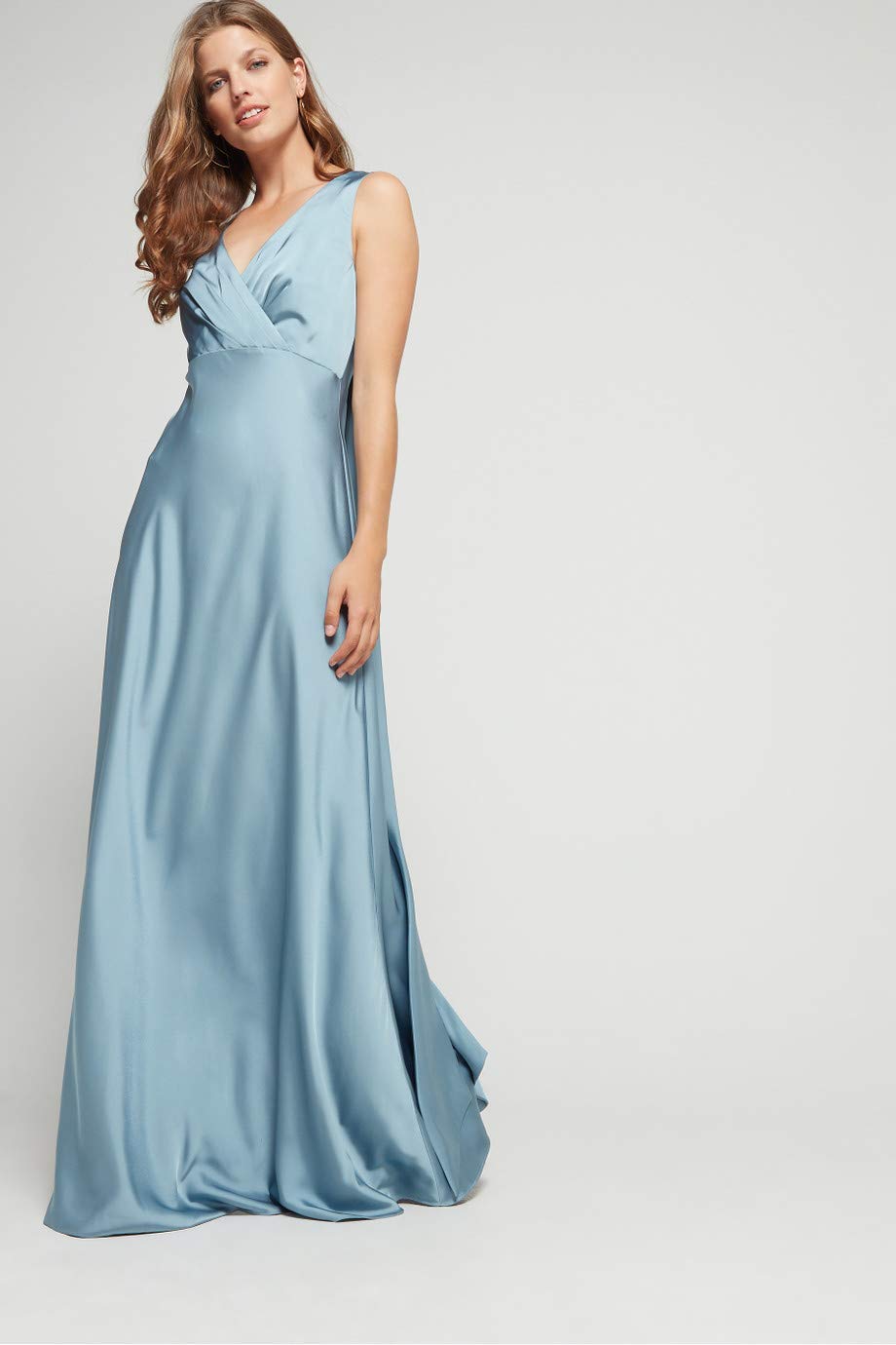 Jill Jill Stuart Bow-Back Satin Gown Glacier Size 6