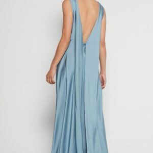 Jill Jill Stuart Bow-Back Satin Gown Glacier Size 6