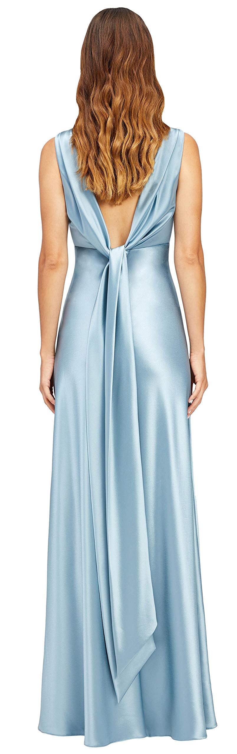 Jill Jill Stuart Bow-Back Satin Gown Glacier Size 6