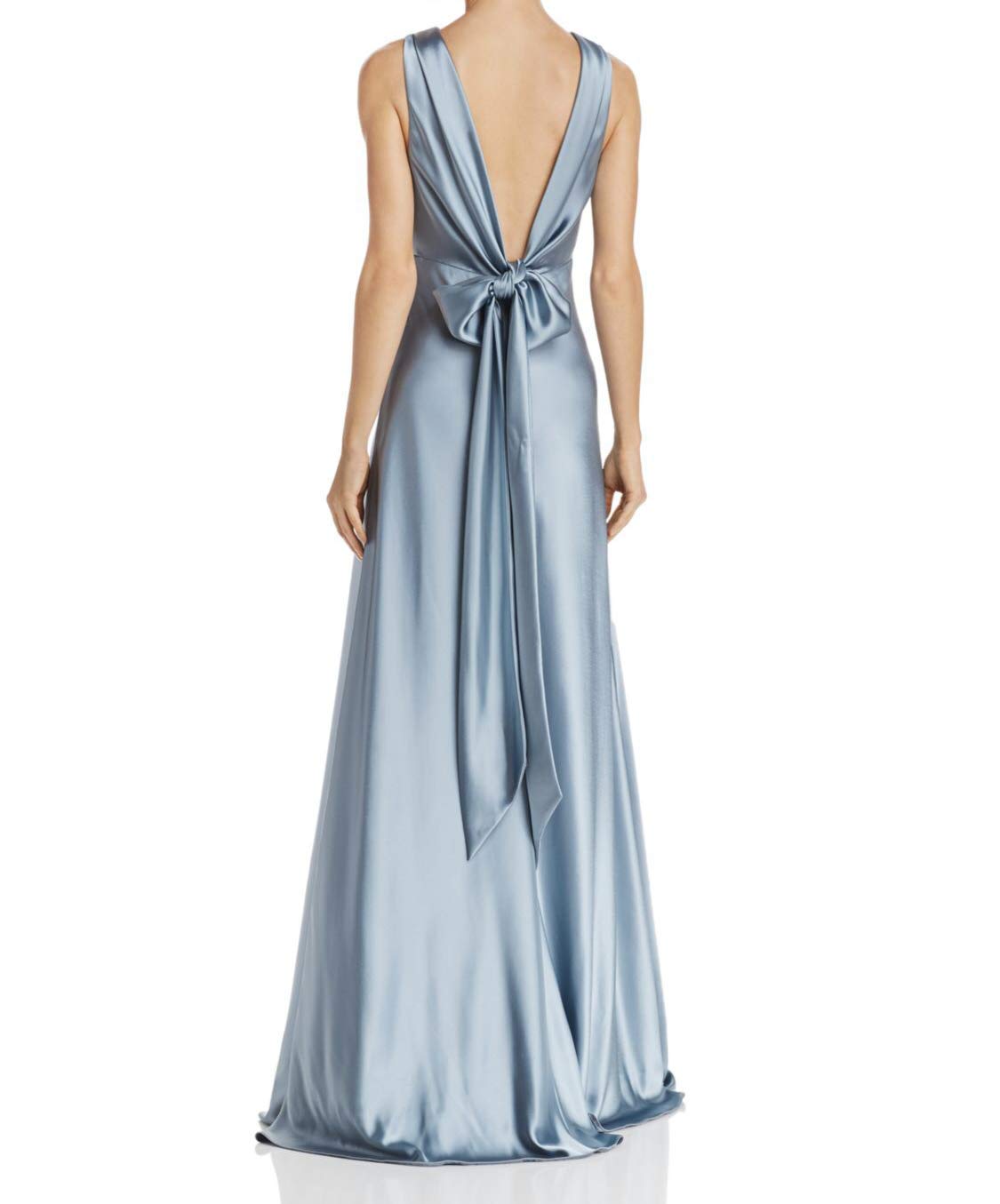 Jill Jill Stuart Bow-Back Satin Gown Glacier Size 6