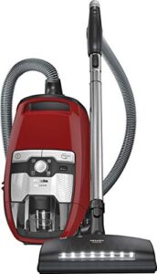 miele blizzard cx1 homecare bagless canister vacuum, autumn red