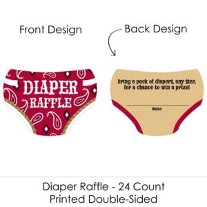 Big Dot of Happiness Little Cowboy - Diaper Shaped Raffle Ticket Inserts - Western Baby Shower Activities - Diaper Raffle Game - Set of 24