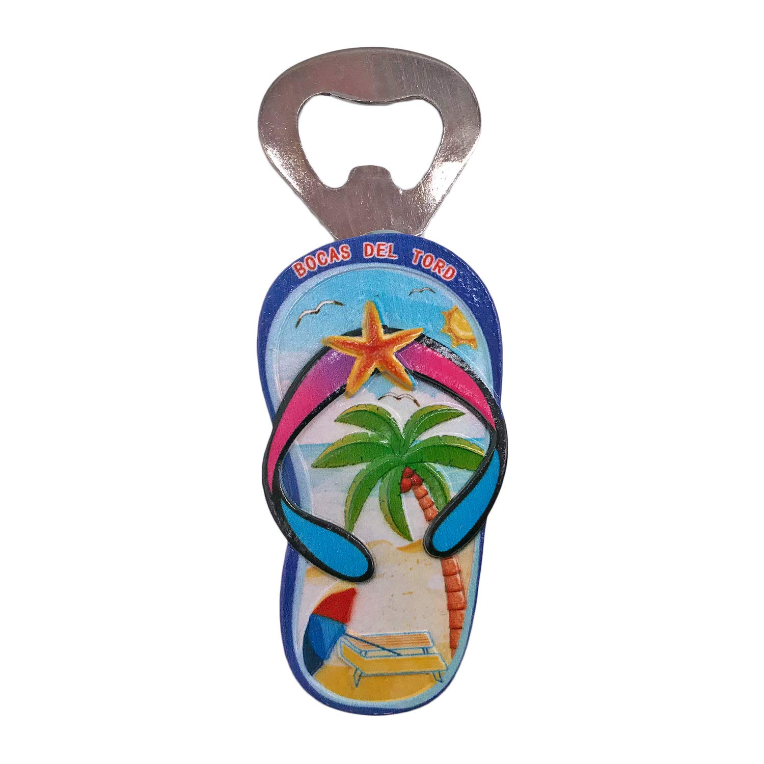 3D Bocas del Toro Panama Refrigerator Magnet Tourist Souvenirs Bottle Opener Handmade Resin Craft Magnetic Stickers Home Kitchen Decoration Travel Gift