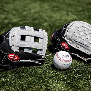 Rawlings | SURE CATCH T-Ball & Youth Baseball Glove | Right Hand Throw | 10.5" | Black/Grey