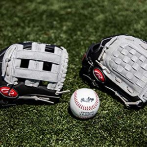 Rawlings | SURE CATCH T-Ball & Youth Baseball Glove | Right Hand Throw | 10.5" | Black/Grey