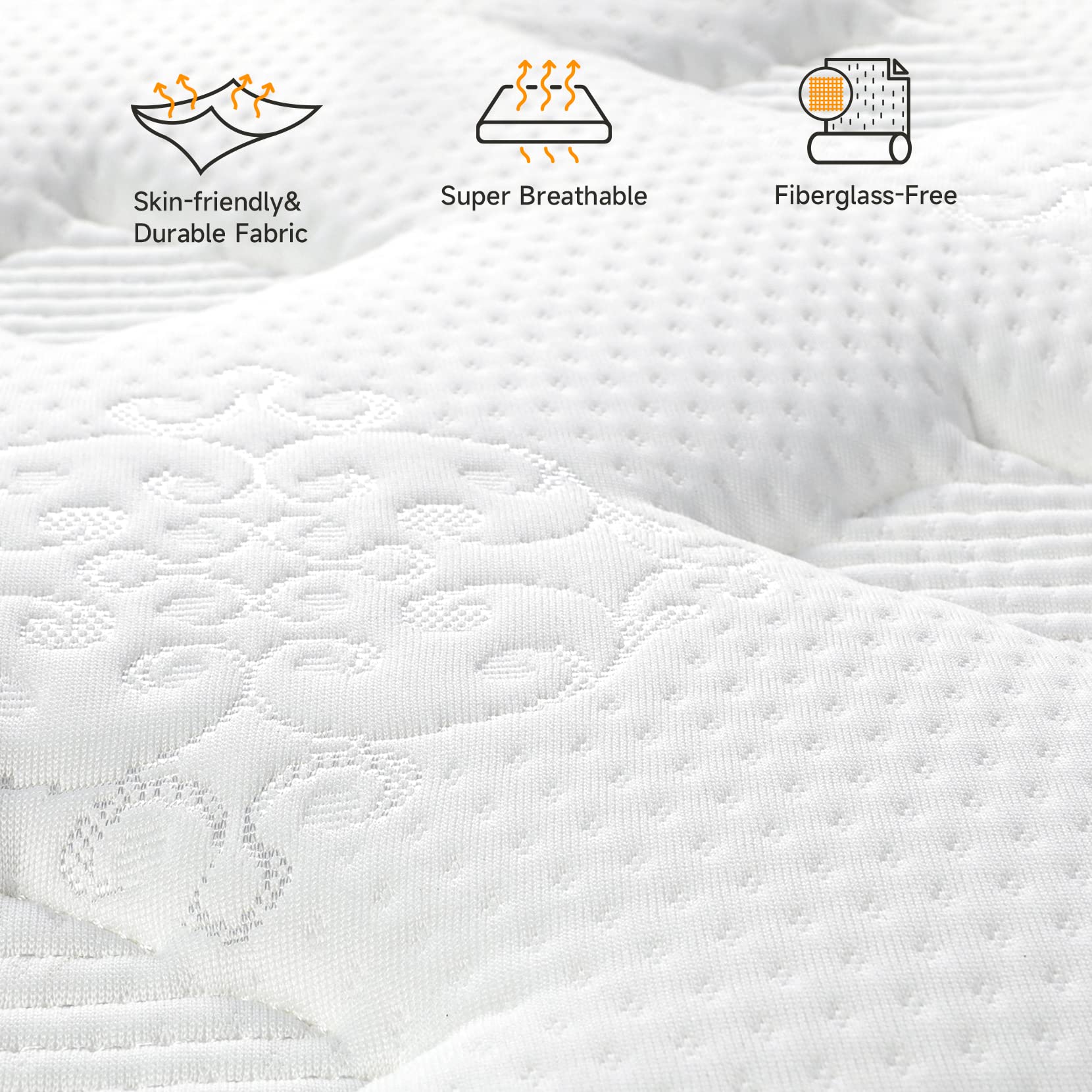 Vesgantti Full Size Mattress, 10 Inch Innerspring Multilayer Hybrid Full Mattress, Ergonomic Design with Breathable Foam and Pocket Spring Mattress Full Size, Tight Top Series Medium Firm Feel