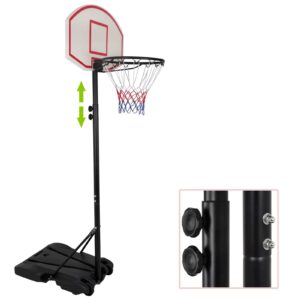 JupiterForce Basketball Hoop Outdoor 5.5-7Ft Height Adjustable, Portable Basketball Hoops & Goals with Backboard&Wheels for Kids/Adults Indoor