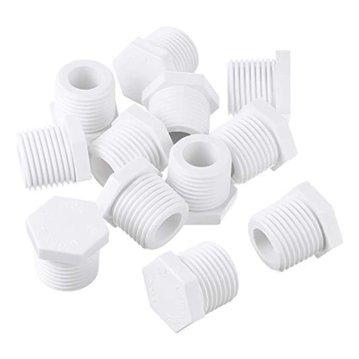 Mudder 12 Pieces 1/2 Inch 11630 91857 Water Heater Drain Plug White Plastic Drain Plug Compatible with RV Camper and Atwood Water Heaters