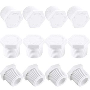 Mudder 12 Pieces 1/2 Inch 11630 91857 Water Heater Drain Plug White Plastic Drain Plug Compatible with RV Camper and Atwood Water Heaters