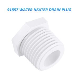 Mudder 12 Pieces 1/2 Inch 11630 91857 Water Heater Drain Plug White Plastic Drain Plug Compatible with RV Camper and Atwood Water Heaters