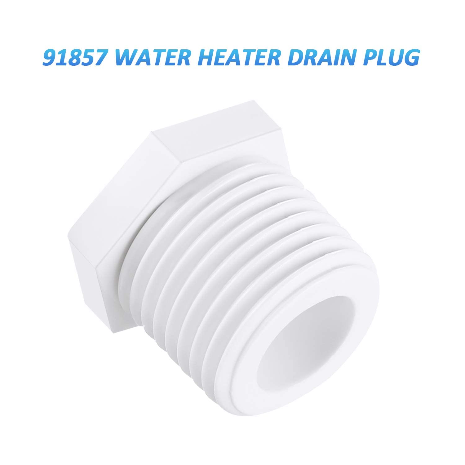 Mudder 12 Pieces 1/2 Inch 11630 91857 Water Heater Drain Plug White Plastic Drain Plug Compatible with RV Camper and Atwood Water Heaters