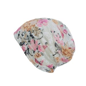 Chemo Cap Boho Floral Printed Turban Headwear Back Bloom Flower Headwrap Hijab Wrap Scarf