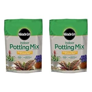 miracle-gro indoor potting mix 72776430 6 quart (2 pack)