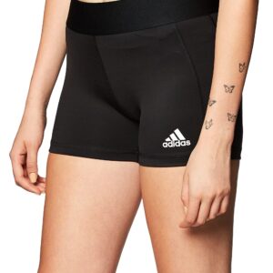 adidas Women's Alphaskin Volleyball 4-Inch Short Tights Black/White XS4