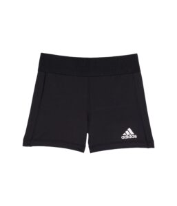 adidas girls alphaskin volleyball shorts tights, black/white, medium us