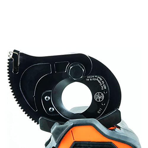 Klein Tools BAT20GD10 Cable Cutter, Gear Cable Cutter Battery Operated Kit With Dewalt 20 Volt 2 Ah Battery for Copper and Aluminum