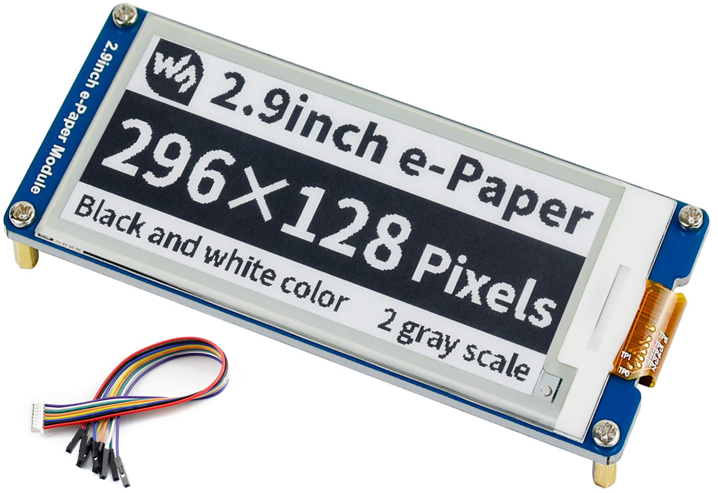 2.9inch E-Ink Display Module 296x128 Pixel White,Black Two-Color 3.3V/5V E-Paper Screen LCD Support Partial Refresh SPI Interface for Raspberry/Jetson Nano/Ard/Nucleo