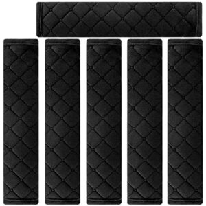 nepak 6 pack car seat strap pads,universal car seat belt pads cover,seat belt shoulder strap covers harness pad for car/bag,protect your neck and shoulder(black)