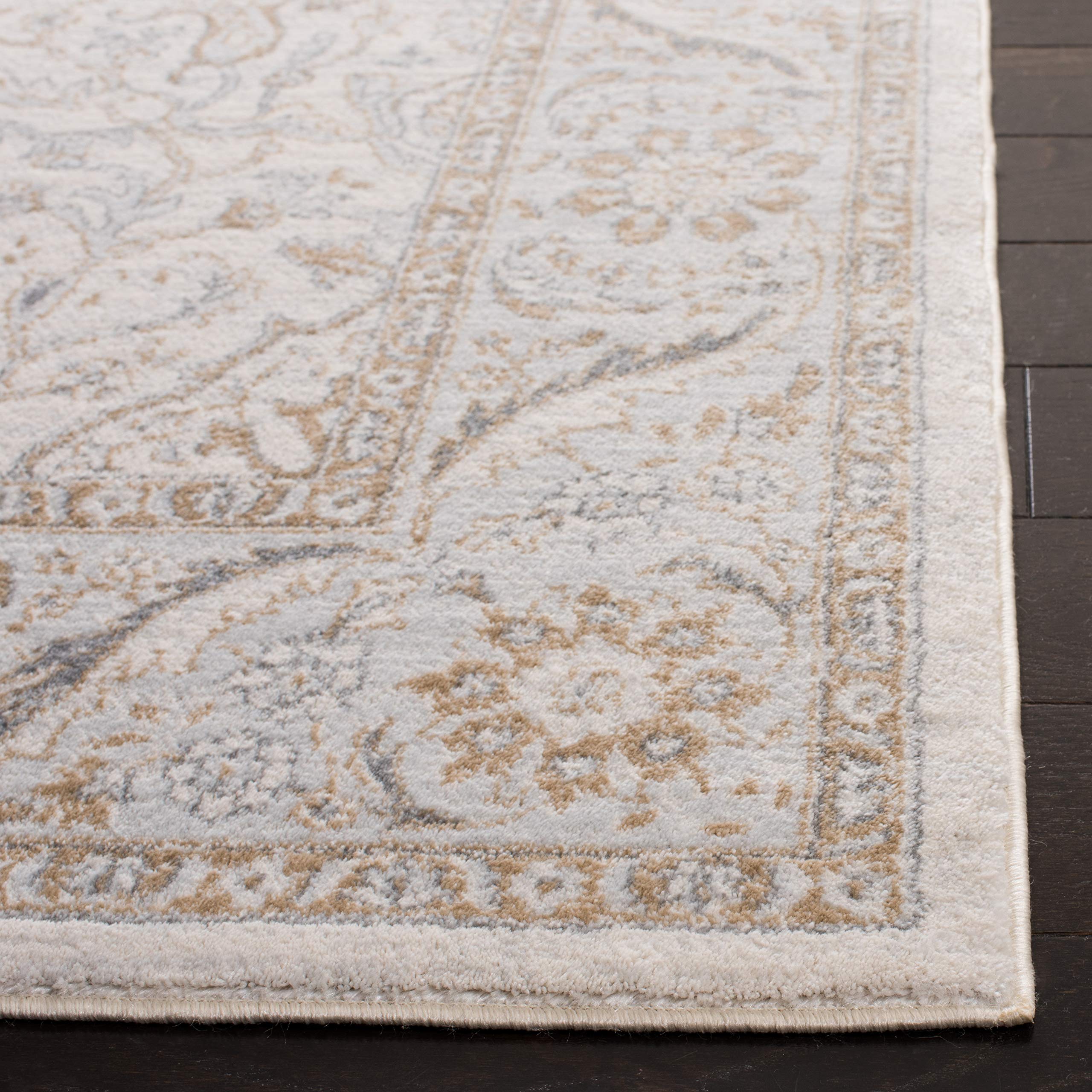 SAFAVIEH Isabella Collection Area Rug - 8' x 10', Cream & Beige, Oriental Design, Non-Shedding & Easy Care, Ideal for High Traffic Areas in Living Room, Bedroom (ISA912A)