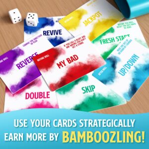 Bamboozled - A Hilariously Fun Bluffing Dice & Card Game. Family-Friendly Party Game for Kids, Teens & Adults. Fast and Easy to Learn