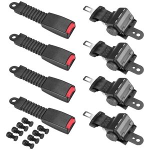 10l0l 4pcs universal retractable golf cart seat belt kit for ezgo, yamaha, club car, etc. fits front rear seat