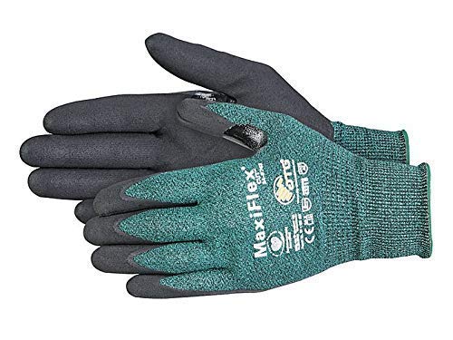 Maxiflex PIP ATG 34-8743/XL X-Large Cut, Green Engineered Yarn, Black Gloves, 3-Pack (34-8743 XLarge 3/Pack)