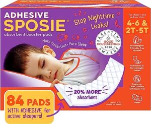 sposie diaper booster pads, stop leaks in overnight diapers, nighttime diapers, baby diapers, and disposable toddler training underwear girls and boys, adhesive diaper pad, size 5 diapers and up