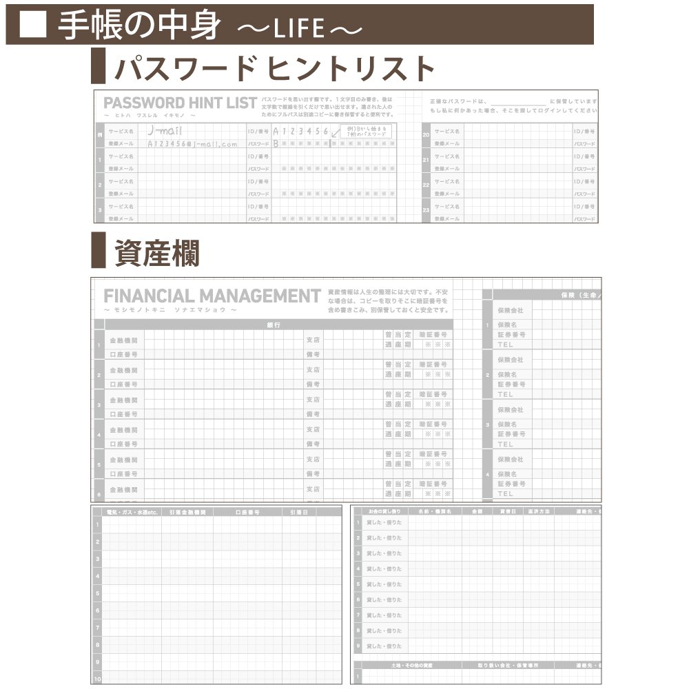 Kokuyo JIBUN_TECHO Life Log Notebook, A5 Slim (8.3" x 4.9"), 40 Sheets, MIO Paper, Japan Import (NI-JCL3)