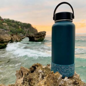 REUZBL Protective Silicone Bottle Boot for Owala FreeSip 40 oz, Hydro Flask 32-40 oz, Iron Flask, Takeya, Thermoflask, and Similar Wide Mouth Water Bottles, Protective Bottle Accessory