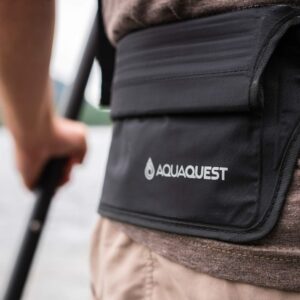 AquaQuest AquaRoo Money Belt - The Original 100% Waterproof Waist Pack Travel Pouch, since 1994 - Comfortable, Adjustable, Lightweight - Black