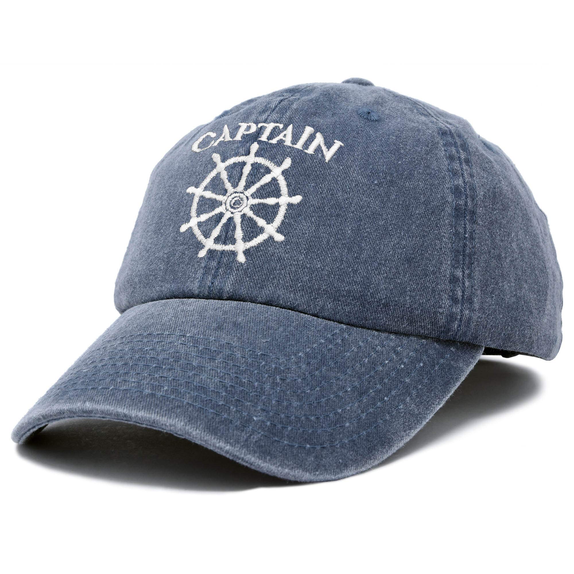 DALIX Captain Hat Sailing Baseball Cap Navy Gift Boating Men Women Blue Vintage