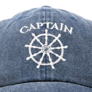 DALIX Captain Hat Sailing Baseball Cap Navy Gift Boating Men Women Blue Vintage