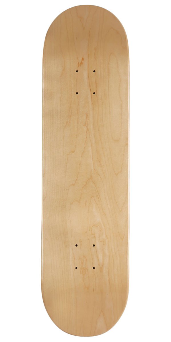 Blank Maple 7 Ply Resin Skateboard Deck - 7.75" With Bones Speed Cream, CCS Grip, Skate Tool, and 1" Hardware