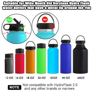 Accmor Paracord Water Bottle Handle for 12oz to 64oz Previous Version Wide Mouth Hydro Flask, Bottles Accessories Paracord Strap Carrier with Whistle Compass Safety Ring and Carabiner