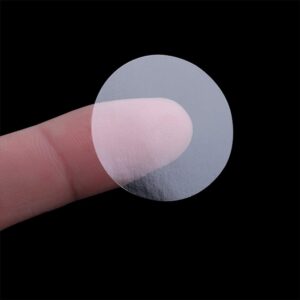 firstzi 1000pcs 1 inch round transparent vinyl wafer seal labels - waterproof - clear protection circle stickers - perfect sealing for envelopes, small box, gift packaging, shipping carton