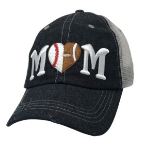 cocomo soul baseball football mom embroidered mesh trucker style hat cap football mom baseball mom