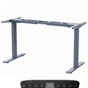 Uncaged Ergonomics Rise Up Standing Desk Legs – Dual Motor Standing Desk Frame with Memory Electric Standing Desk Frame Height Adjustable Table Legs for Sit Stand Desk Base Electronic Rising Desk