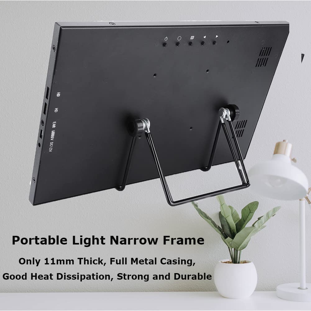 13.3in Monitor, 1920 * 1080 16:9 HDR Game Monitor, Portable Dsplay Screen, Full HD Wide Viewing Angle Screen, Dual Speakers