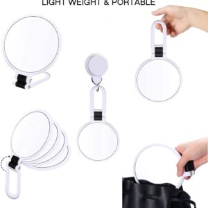 15x Magnifying Handheld Mirror,Travel Folding Hand Held Mirror,Double Sided Pedestal Makeup Mirror with 1/15x Magnification