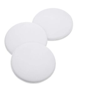 pack of 3 pieces silicone doors knob wall shield, door handle bumper,self adhesive round soft rubber, door stopper pads, (large round style 3.15", white) (large 3.15 inch) (3.15inch 3pc) 1