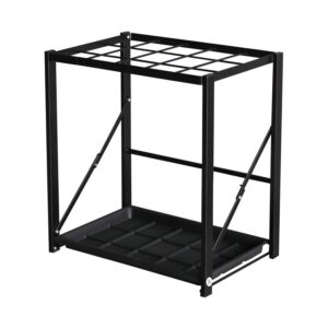 gl global life folding umbrella storage stand rack holder organizer free standing industrial umbrella rack for entryway home commercial office hotel entry hallway patio décor with removable drip tray