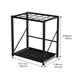 GL GLOBAL LIFE Folding Umbrella Storage Stand Rack Holder Organizer Free Standing Industrial Umbrella Rack for Entryway Home Commercial Office Hotel Entry Hallway Patio Décor with Removable Drip Tray