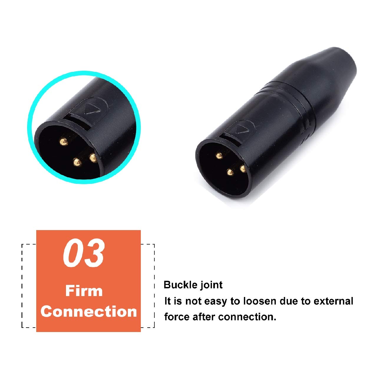 3.5mm to XLR, Ancable 2-Pack 3.5mm Stereo TRS Mini-Jack Female to 3-Pin XLR Male Microphone Adapter, Audio Converter for Camcorders, Recorders, Mixers