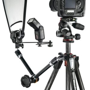 Manfrotto MT055CXPRO4 055 Carbon Fiber 4-Section Tripod with Horizontal Column (Black) Bundled with ZAYKiR Tripod Strap Non-Slip with Two Quick-Release Loops (Black)