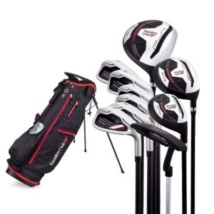 founders club tour tuned men's complete golf club set with bag woods and hybrids with graphite shafts irons with steel shafts(tall steel, right)