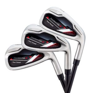 Founders Club Tour Tuned Men's Complete Golf Club Set with Bag Woods and Hybrids with Graphite Shafts Irons with Steel shafts(Tall Steel, Right)